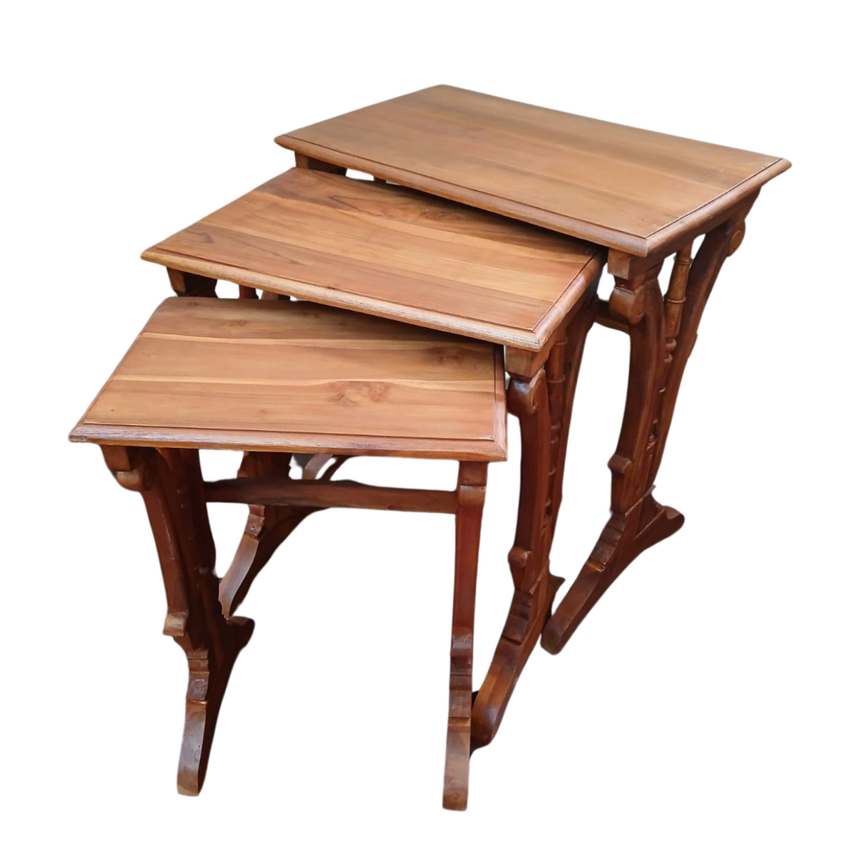 Italian Console Set of 3 | Teak – Yellow Lemon Tree