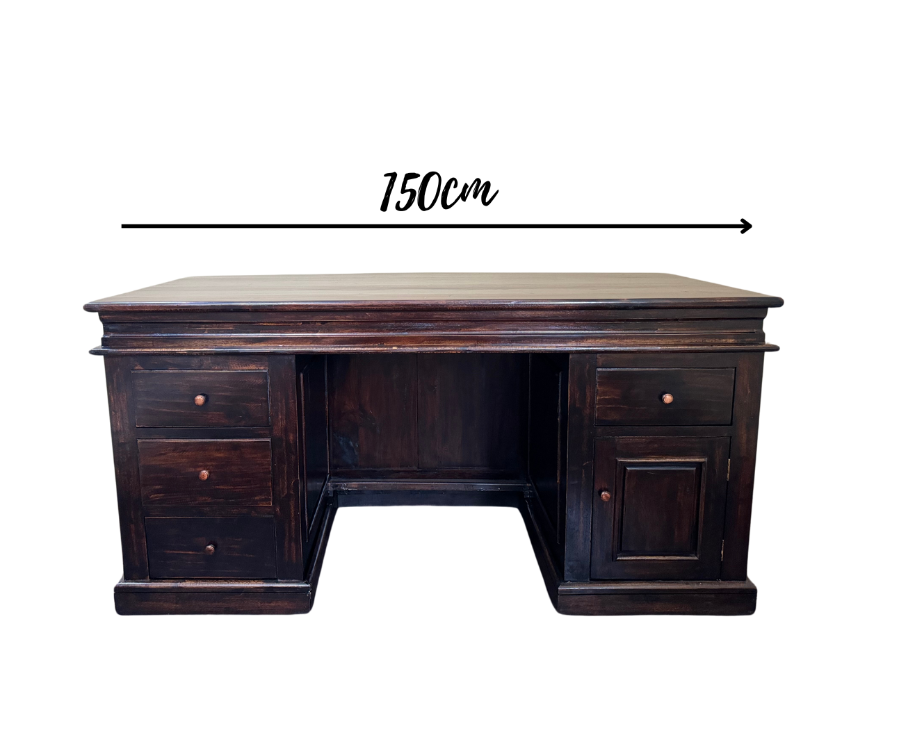 Large Executive Desk | Dark – Yellow Lemon Tree