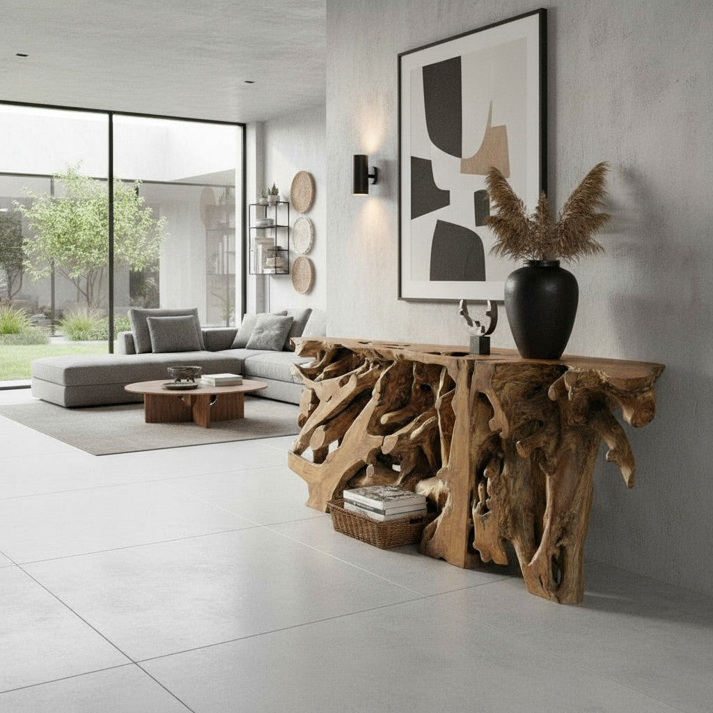 Console Table Tree Rooted | Natural 2m – Yellow Lemon Tree