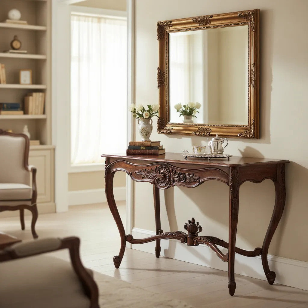 French Console Table | Brown – Yellow Lemon Tree