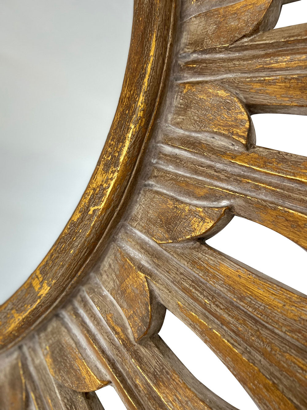 Christian/French Mirror Round | Gold Antique 120cm – Yellow Lemon Tree